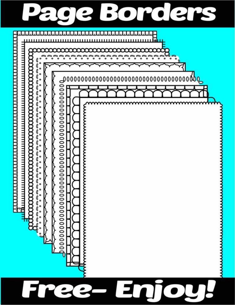 Page Borders PDF – Free Printable Borders for Teachers (20+ Cute Designs)