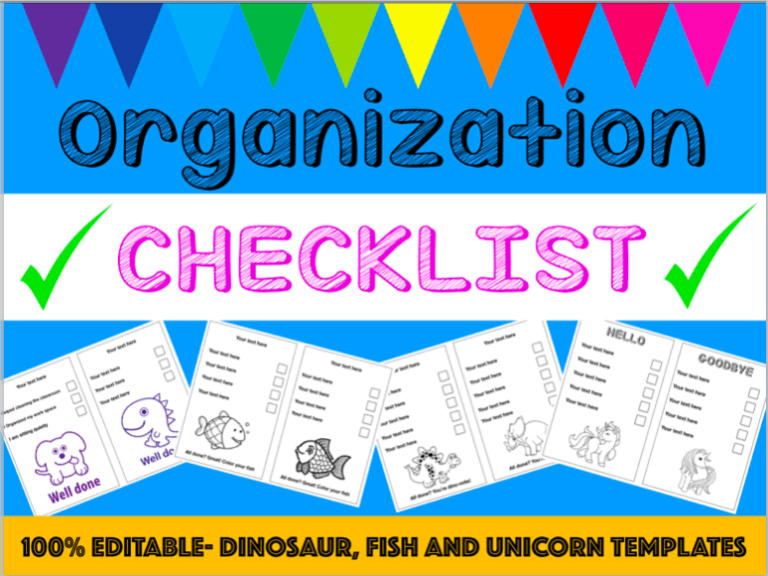 Organization Checklist - Creative Resources, Free Printables & English ...