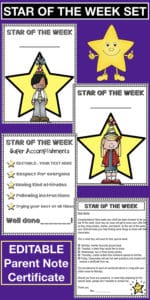 EDITABLE Star of the Week Set - Creative Resources, Free Printables ...