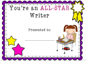 Super Writer Award - Creative Resources, Free Printables & English Lessons