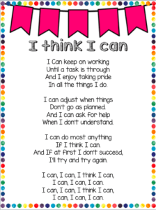 I think I can- Growth Mindset Poster. - Creative Resources, Free ...