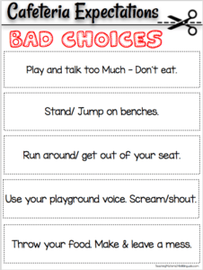 Cafeteria Expectations poster