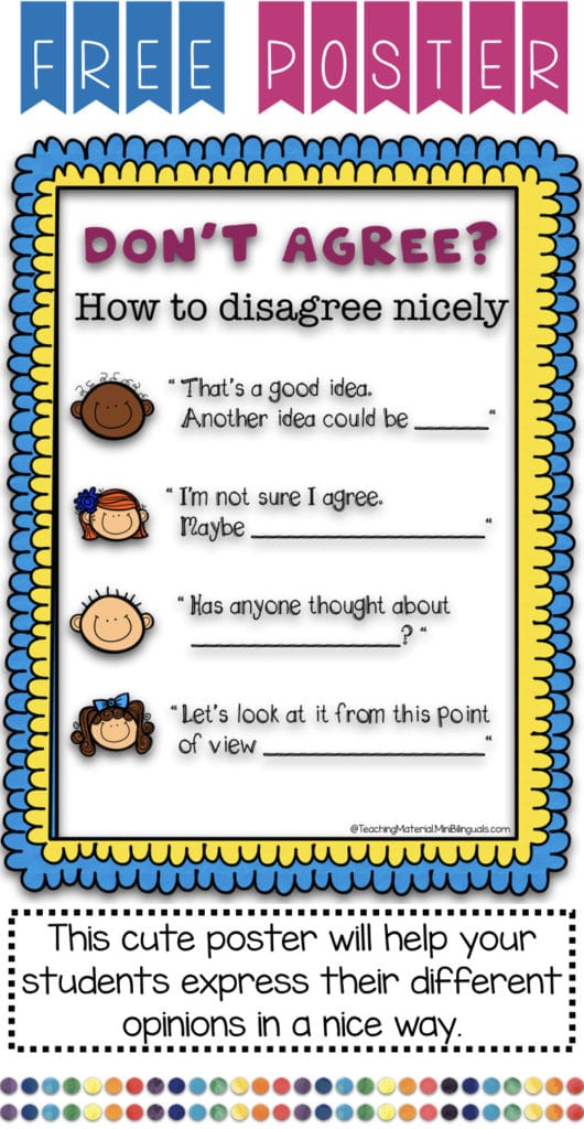 FREE- Disagree nicely poster - Creative Resources, Free Printables ...