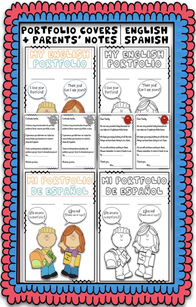 English-Spanish portfolio covers + Parents notes - Creative Resources ...