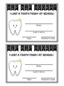 Lost Tooth Certificate + Envelope for tooth + Stickers - Creative ...