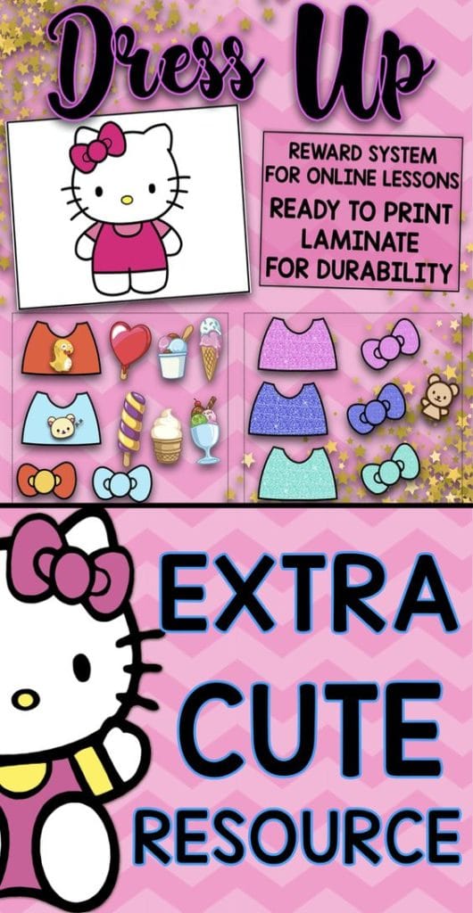 Hello Kitty Printable Dress Up Set – ESL Rewards and Props