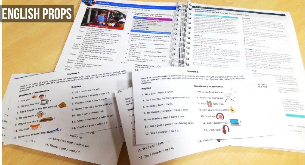 Present Perfect – Just, Yet, Already: Free Speaking Activities for ESL ...