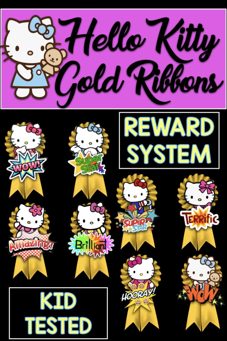 Hello Kitty Gold Ribbons - Reward System- Creative Resources, Free ...