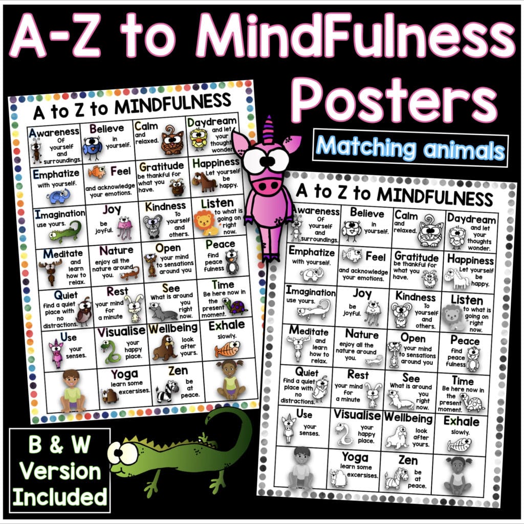 A-Z to Mindfulness with matching ABC animals POSTERS - Creative ...