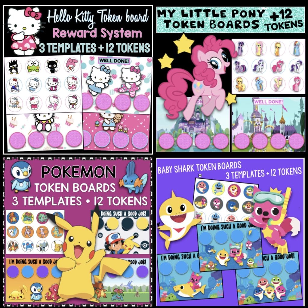 Token Boards Awards Bundle – Baby Shark, HK & Pokemon