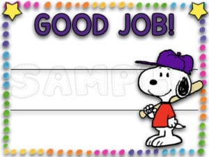 Snoopy Good Job Certificates – Editable Student Awards in PPT