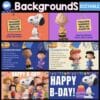 Snoopy Zoom Backgrounds- Editable