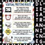SNOOPY Classroom Rules Poster – Distance Learning Version